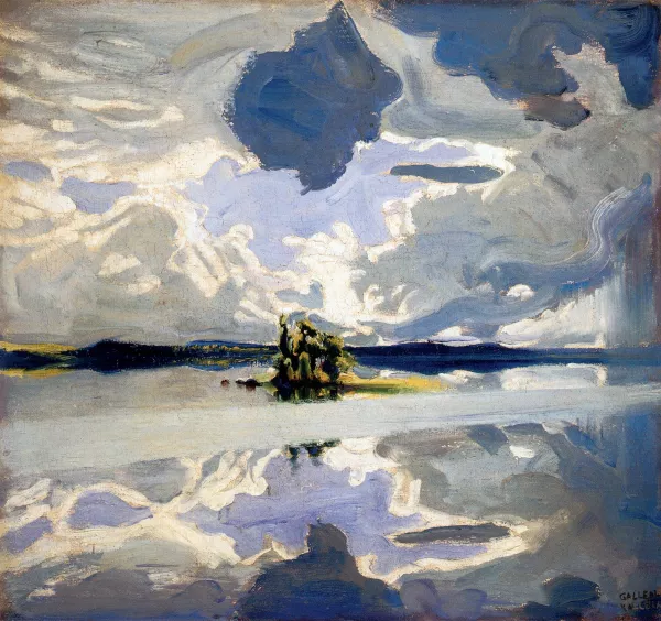 Clouds Above a Lake by Akseli Gallen-Kallela Oil Painting Reproduction ...