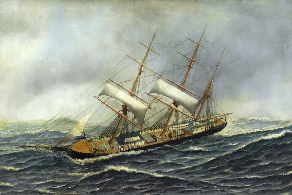 Sailing Ship St. Mary by Antonio Jacobsen Oil Painting Reproduction For ...