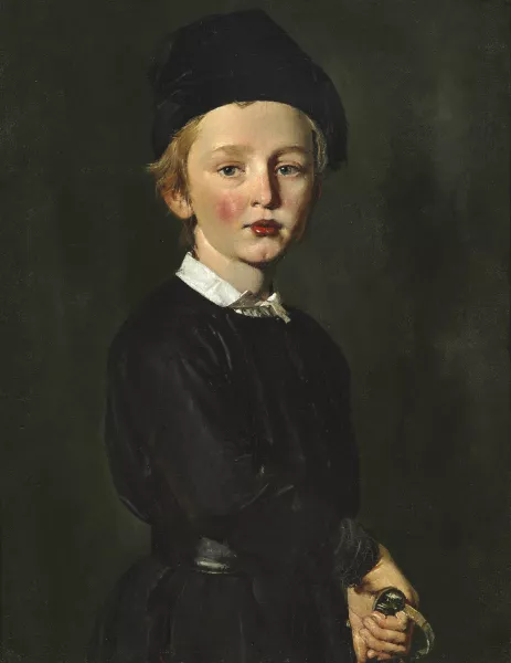 Portraet af kunstnerens son Peter by C.A. Jensen Oil Painting ...
