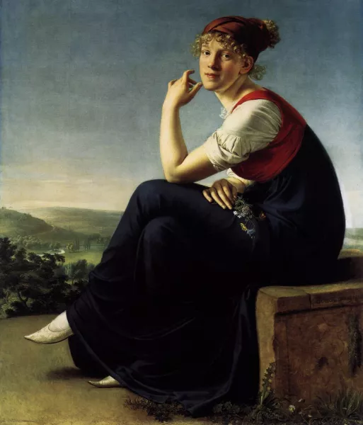 Heinrike Dannecker by Christian Gottlieb Schick Oil Painting ...