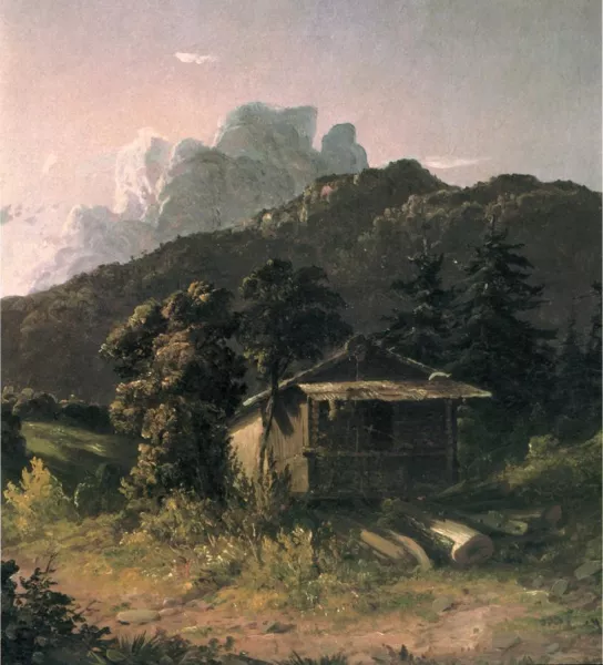 House in the Adirondacks by David Johnson Oil Painting Reproduction For ...