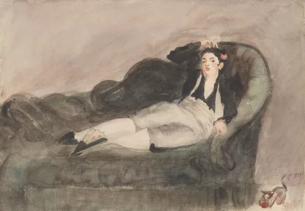 Copy of Reclining Young Woman in Spanish Costume by Edouard Manet Oil ...
