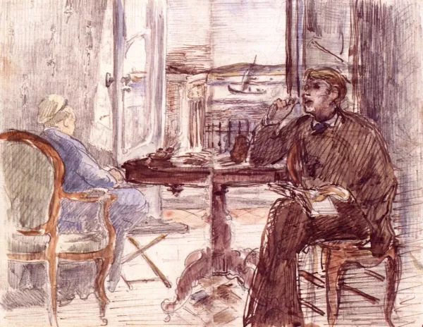 Interior at Arcachon Study by Edouard Manet Oil Painting Reproduction ...