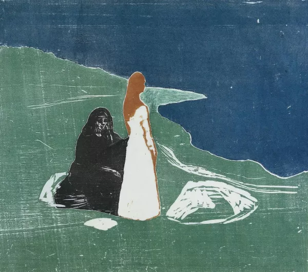 Two Women on the Shore by Edvard Munch Oil Painting Reproduction For ...