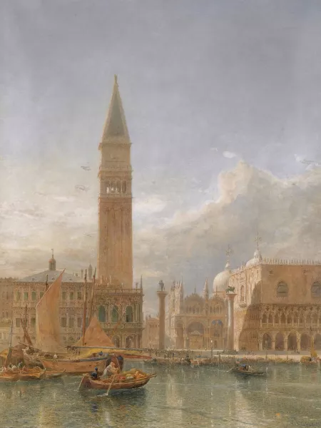 Piazzetta San Marco, Venice by Edward Angelo Goodall Oil Painting ...