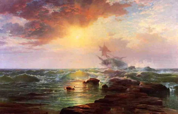 The Shipwreck by Edward Moran Oil Painting Reproduction For Sale ...