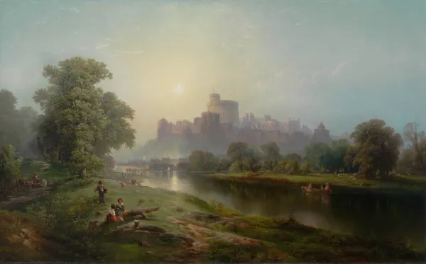 View of Windsor Castle by Edward Moran Oil Painting Reproduction For ...