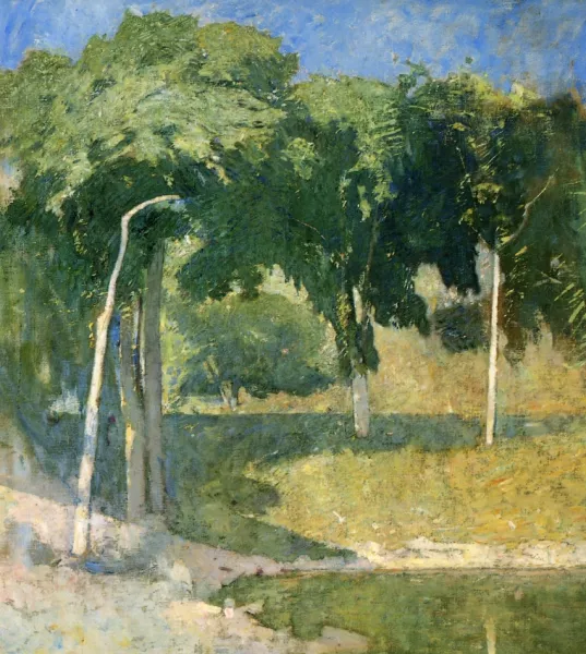 Lakeside Landscape by Emil Carlsen Oil Painting Reproduction For Sale ...