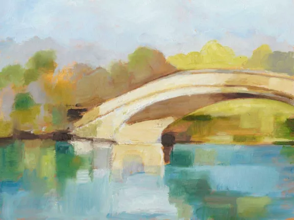Park Bridge II by Ethan Harper Oil Painting Reproduction For Sale ...