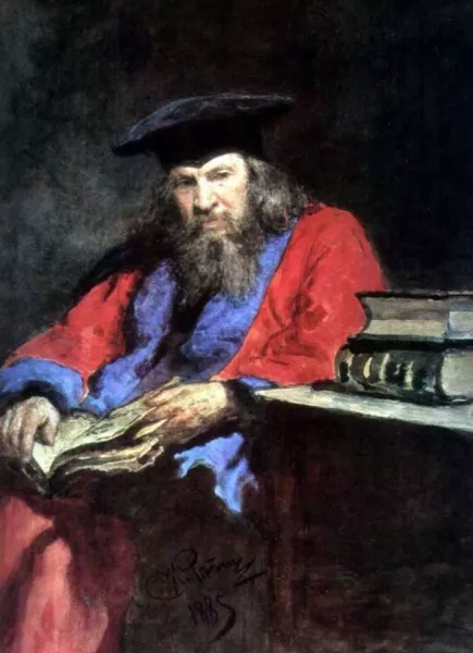 Portrait of Dmitry Mendeleev by Ilia Efimovich Repin Oil Painting ...