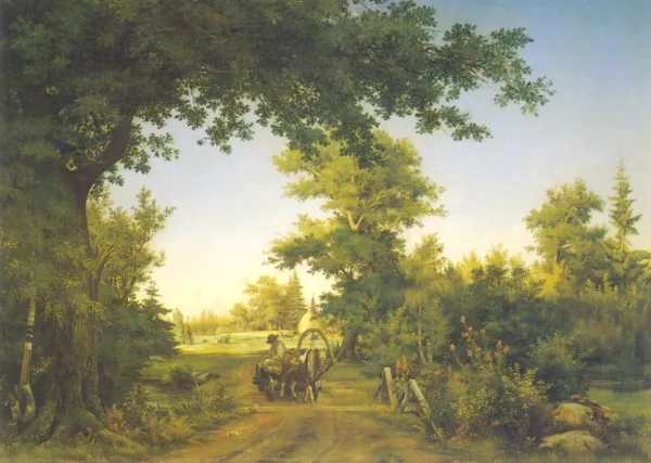 View Near Petersburg by Ivan Ivanovich Shishkin Oil Painting ...