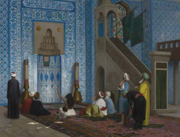 Rustem Pasha Mosque, Istanbul by Jean-Leon Gerome Oil Painting ...