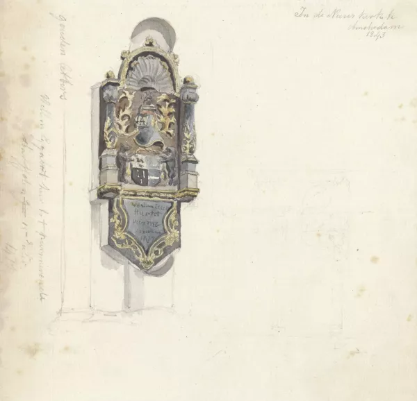Gedenkteken van Willem Eygaert in de Nieuwe Kerk te Amsterdam by Johan ...