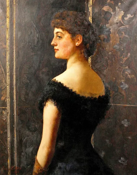 Portrait of Laura Mary Stapleton by John Collier Oil Painting ...
