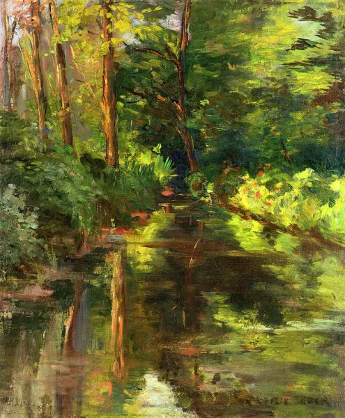 The River Epte by John Leslie Breck Oil Painting Reproduction For Sale ...