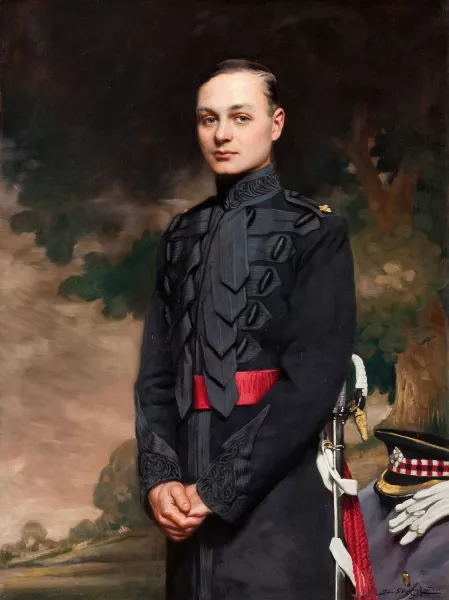 Portrait of Major Romer in the Uniform of the Band of the Scots Guard ...