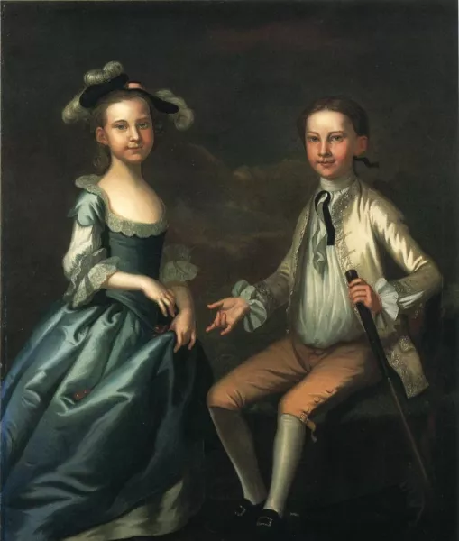Warner Lewis II and Rebecca Lewis by John Wollaston Oil Painting ...