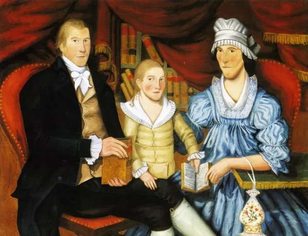 Portrait of George Eliot and Family by Jonathan Budington Oil Painting ...