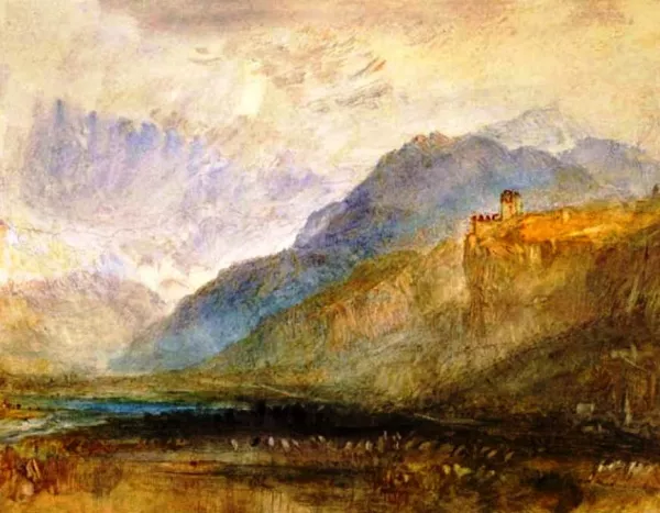 Alpine Landscape by Joseph Mallord William Turner Oil Painting ...