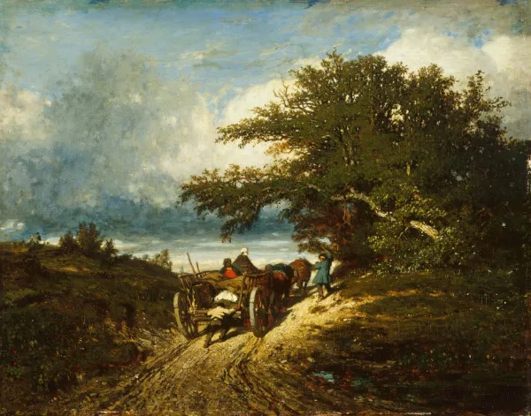 On the Road by Jules Dupre Oil Painting Reproduction For Sale ...