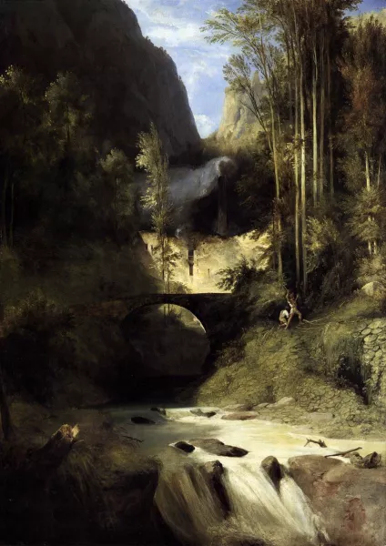 Gorge at Amalfi by Karl Blechen Oil Painting Reproduction For Sale ...