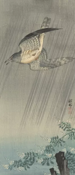 Cuckoo in storm by Ohara Koson Oil Painting Reproduction For Sale ...