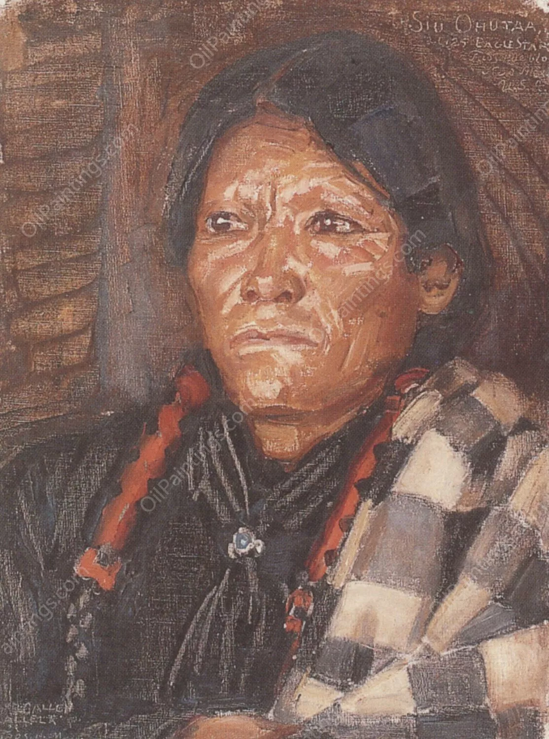 The Indian Siu Ohutaa, Akseli Gallen-Kallela - Oil Paintings