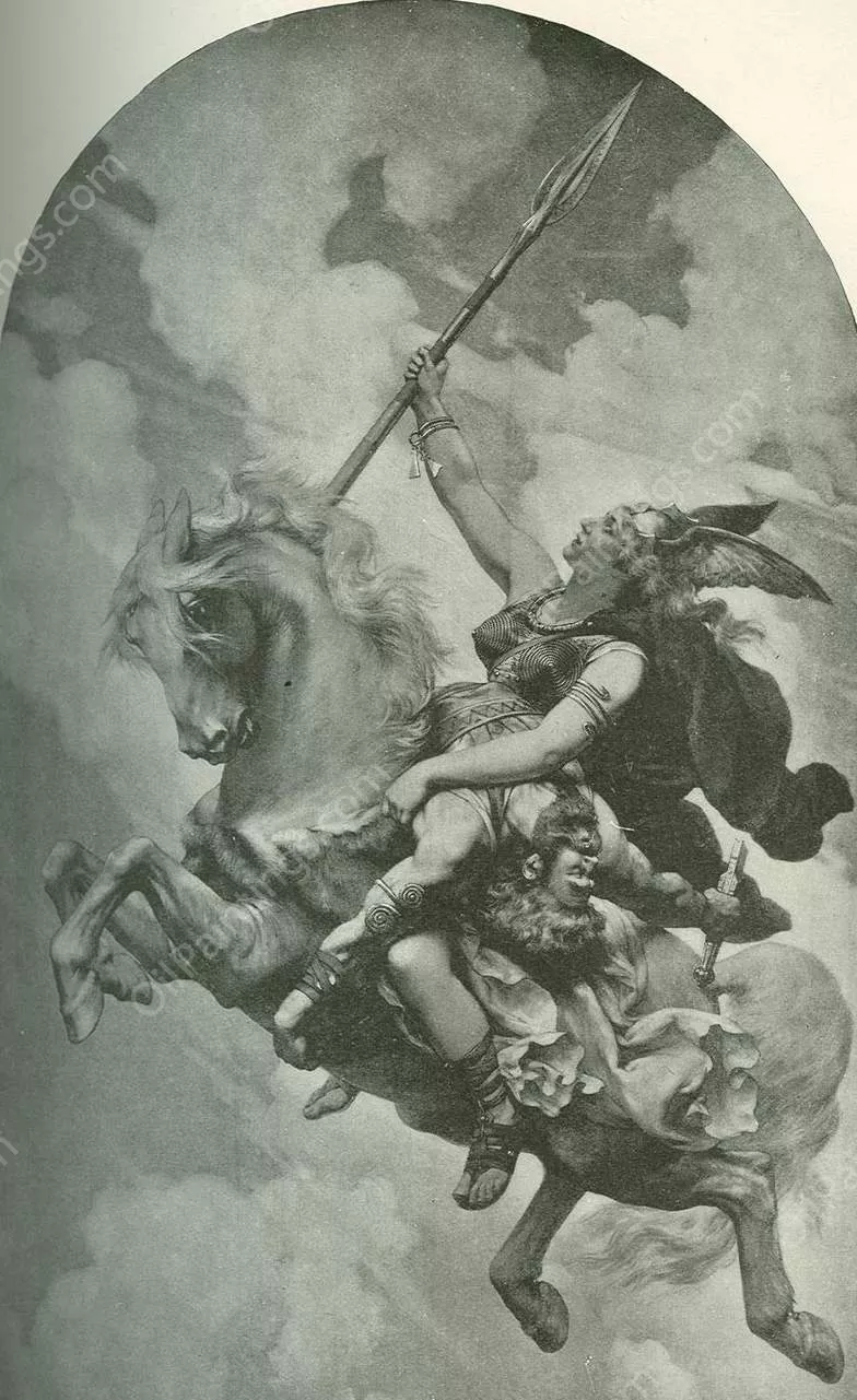 The Valkyrie, Emile-Antoine Bayard - Oil Paintings