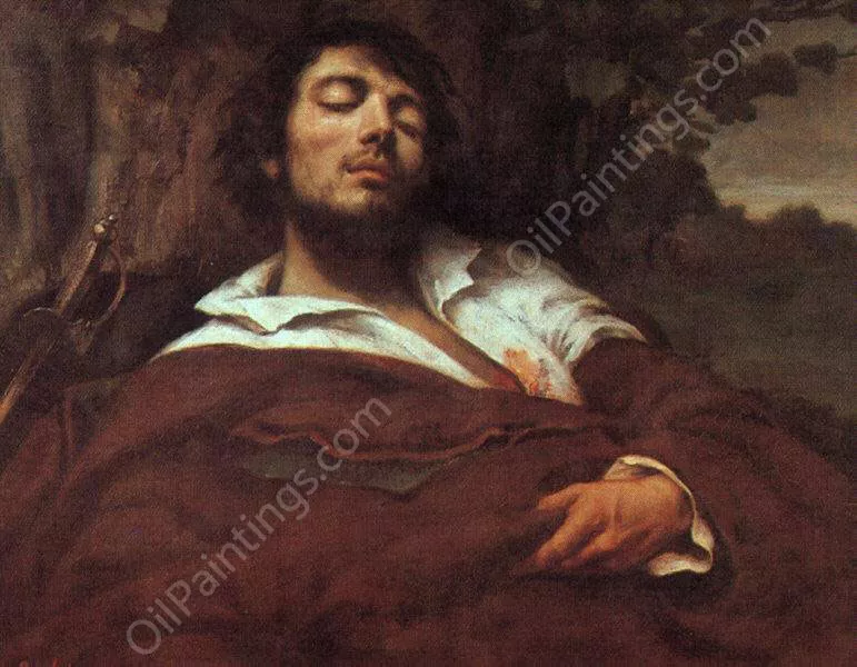 Wounded Man, Gustave Courbet - Oil Paintings