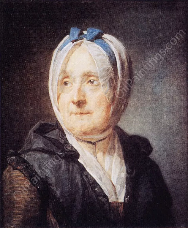 Portrait of Madame Chardin, Jean-Baptiste-Simeon Chardin - Oil Paintings