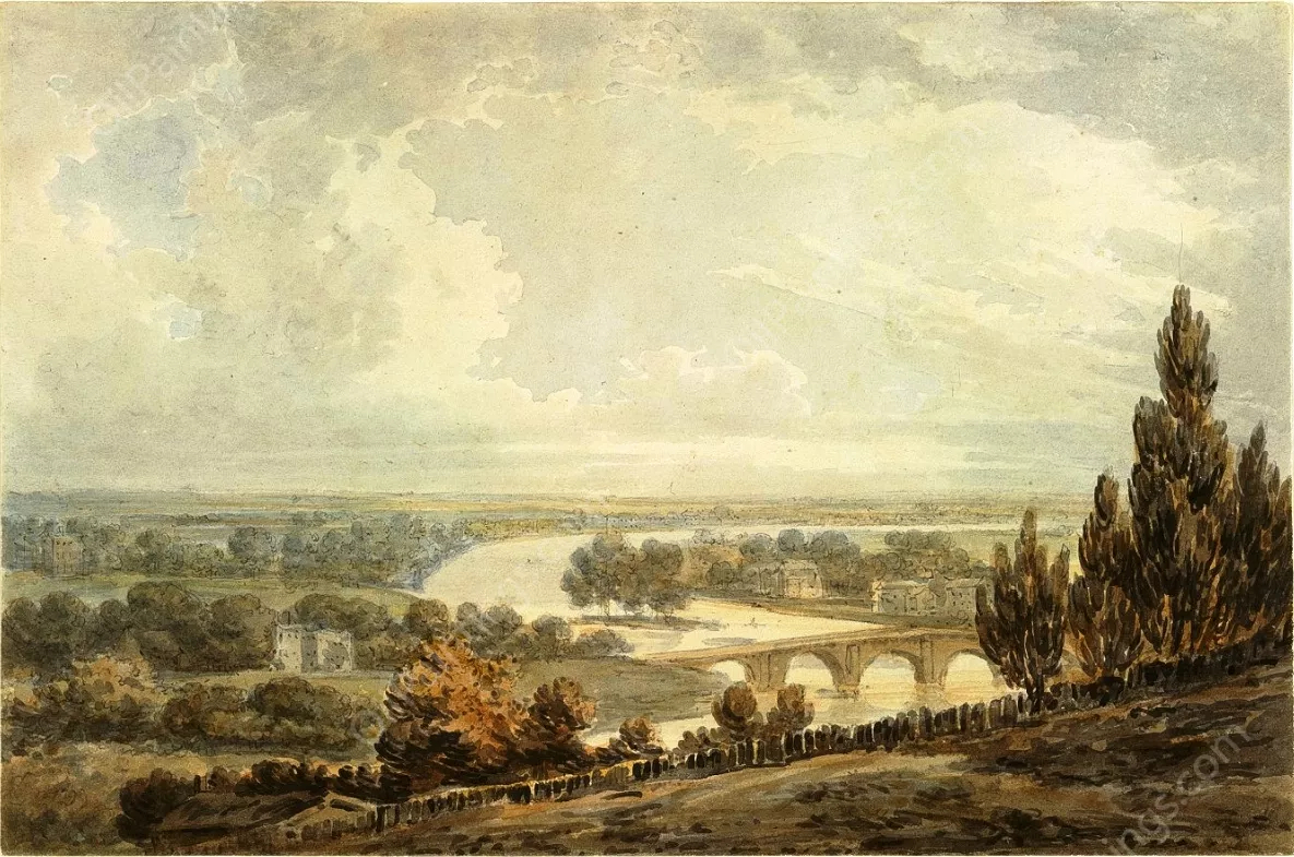 Panoramic View of the Thames, Joseph Mallord William Turner - Oil Paintings