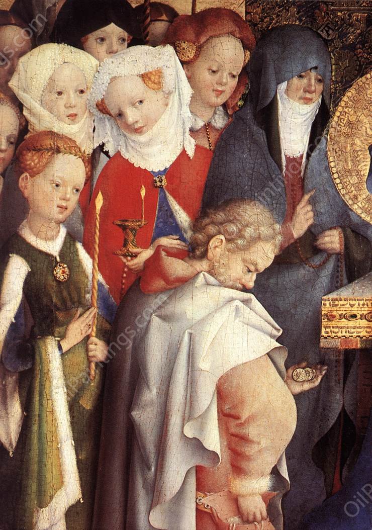 Presentation of Christ in the Temple Detail, Stefan Lochner - Oil Paintings