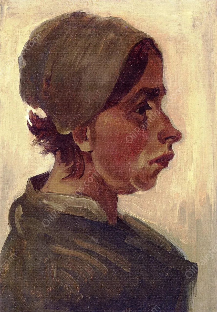 Peasant Woman, Head, Vincent Van Gogh - Oil Paintings