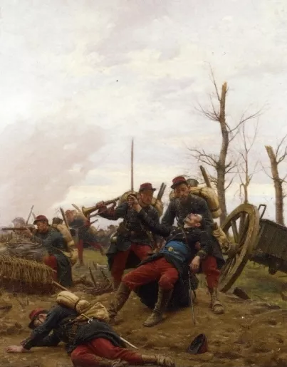 The Fallen Comrade by Paul-Louis-Narcisse Grolleron Oil Painting ...