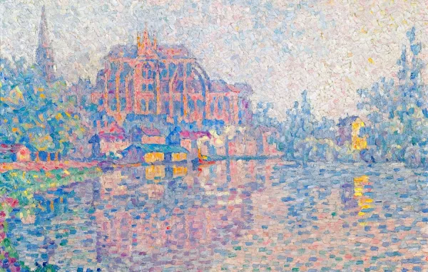 Auxerre, La Riviere by Paul Signac Oil Painting Reproduction For Sale ...