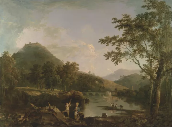 Dinas Bran from Llangollen by Richard Wilson Oil Painting Reproduction ...