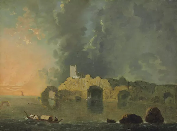 Torre Delle Grotte, Near Naples by Richard Wilson Oil Painting ...