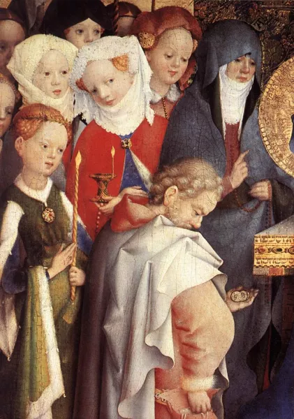 Presentation of Christ in the Temple Detail by Stefan Lochner Oil ...