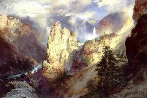 Landscape by Thomas Moran Oil Painting Reproduction For Sale ...