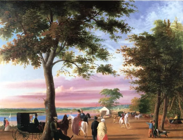 Sunday on the Point Road by William Allen Wall Oil Painting ...