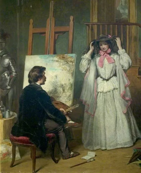 The Artist's Model by William Powell Frith Oil Painting Reproduction ...